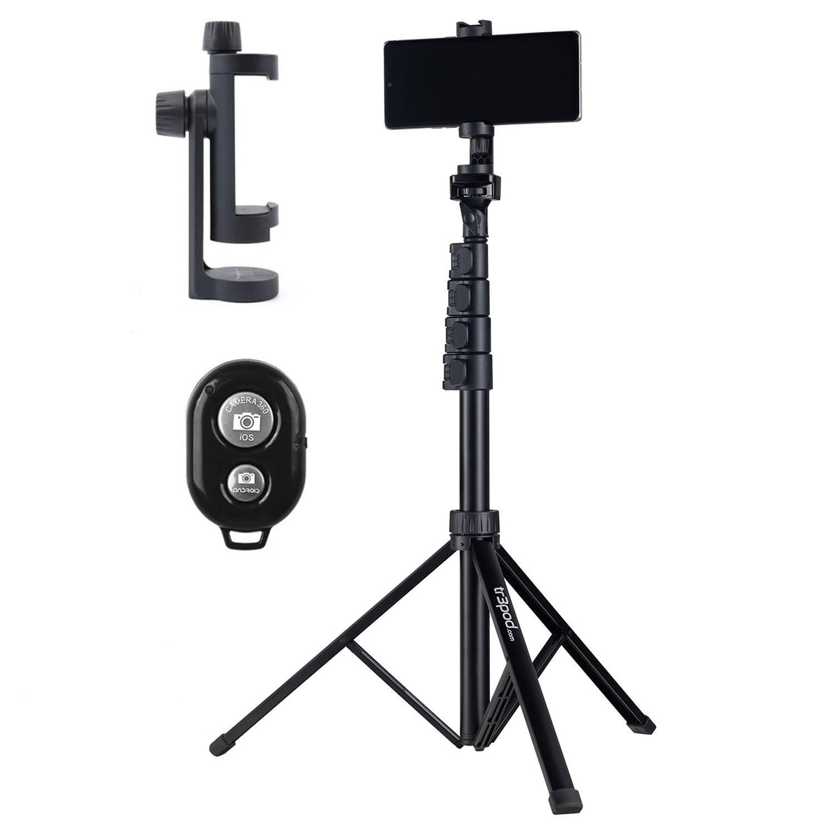 Tripode Celular Camara 360 Tr3pod Aluminio Plegable +Control — BuilderShop CL